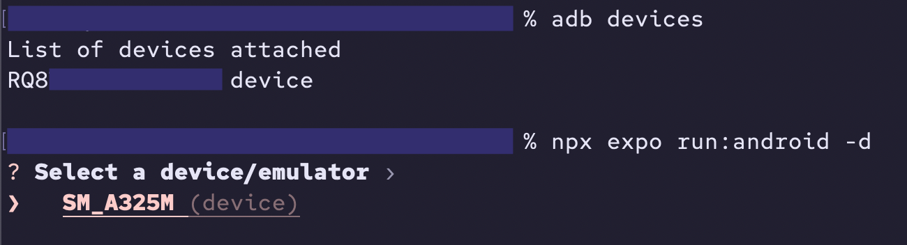 expo run:android -d can not find attached devices · Issue #19864 · expo/expo · GitHub