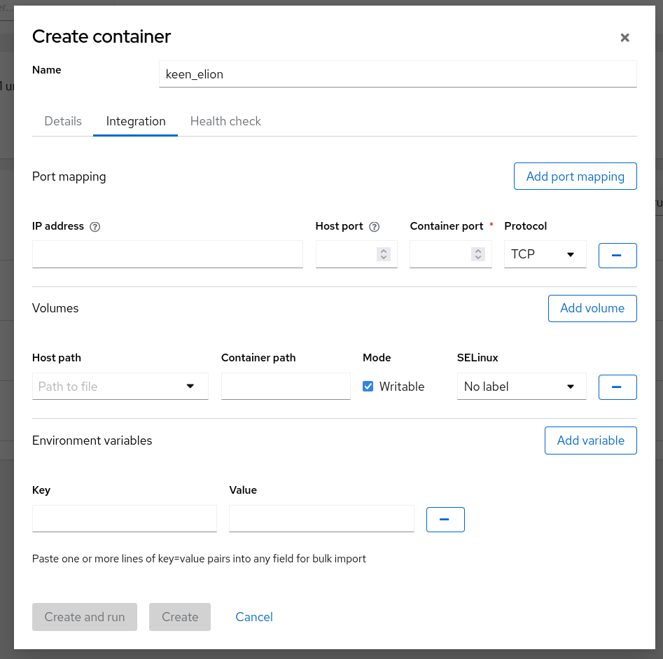 Improve spacing in the integration tab of the create container dialog · Issue #1055 · cockpit ...
