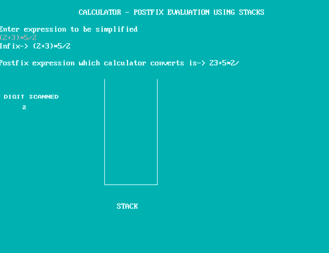 Github Navikareddypostfixevaluator Using Graphicsh In C It Is A Postfix Evaluator Developed