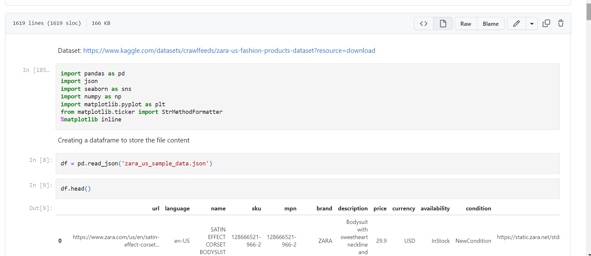 GitHub - rajni-kapoor/ZARA_us_python_project: This is a python-pandas project based on ZARA US ...