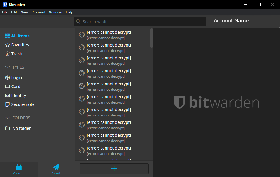 Decrypt error when using multiple accounts · Issue #4986 · bitwarden/clients · GitHub