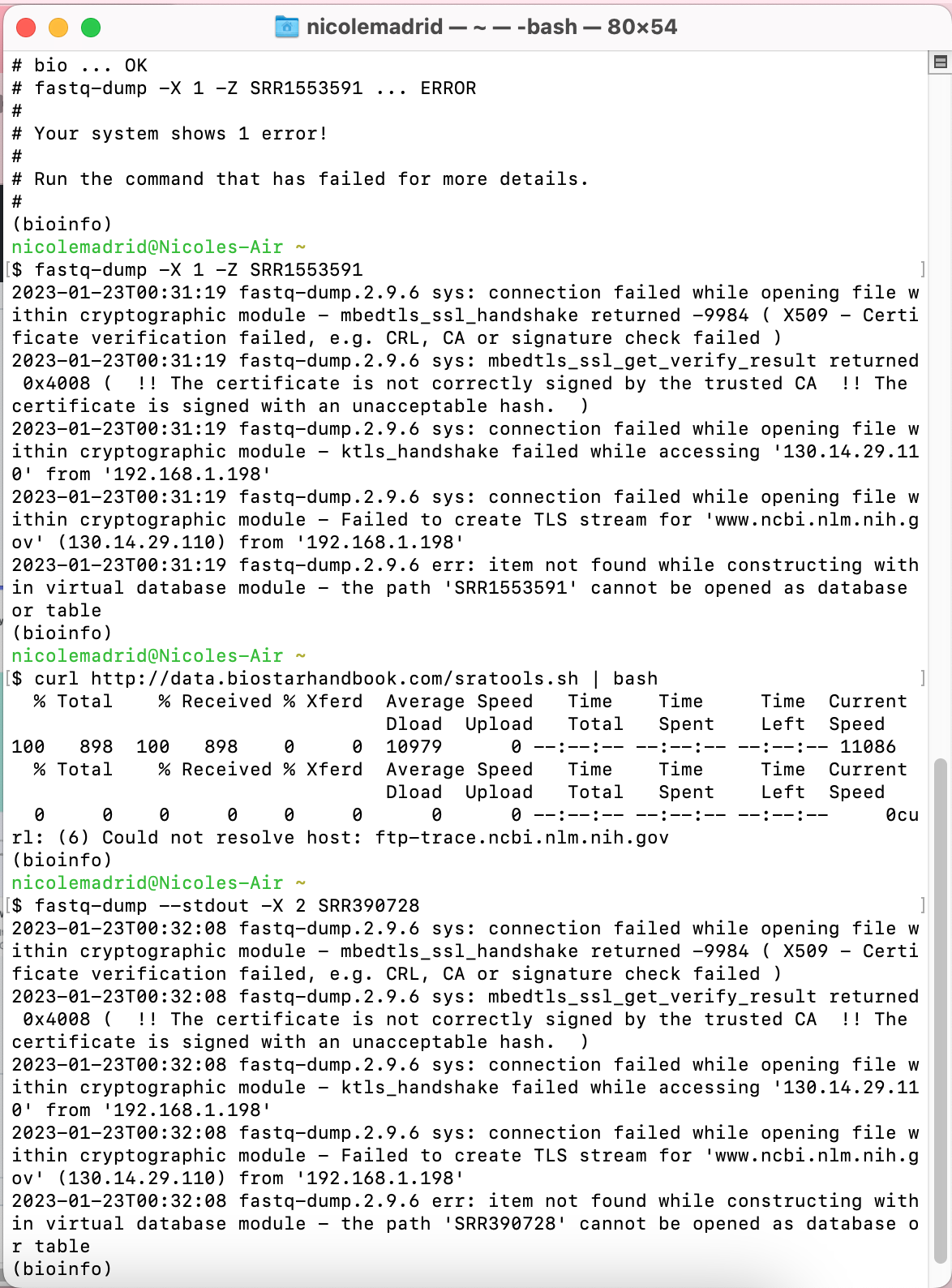 Fixing Problems With Fastq Dump · Biostars Biostar Handbook · Discussion 239 · Github