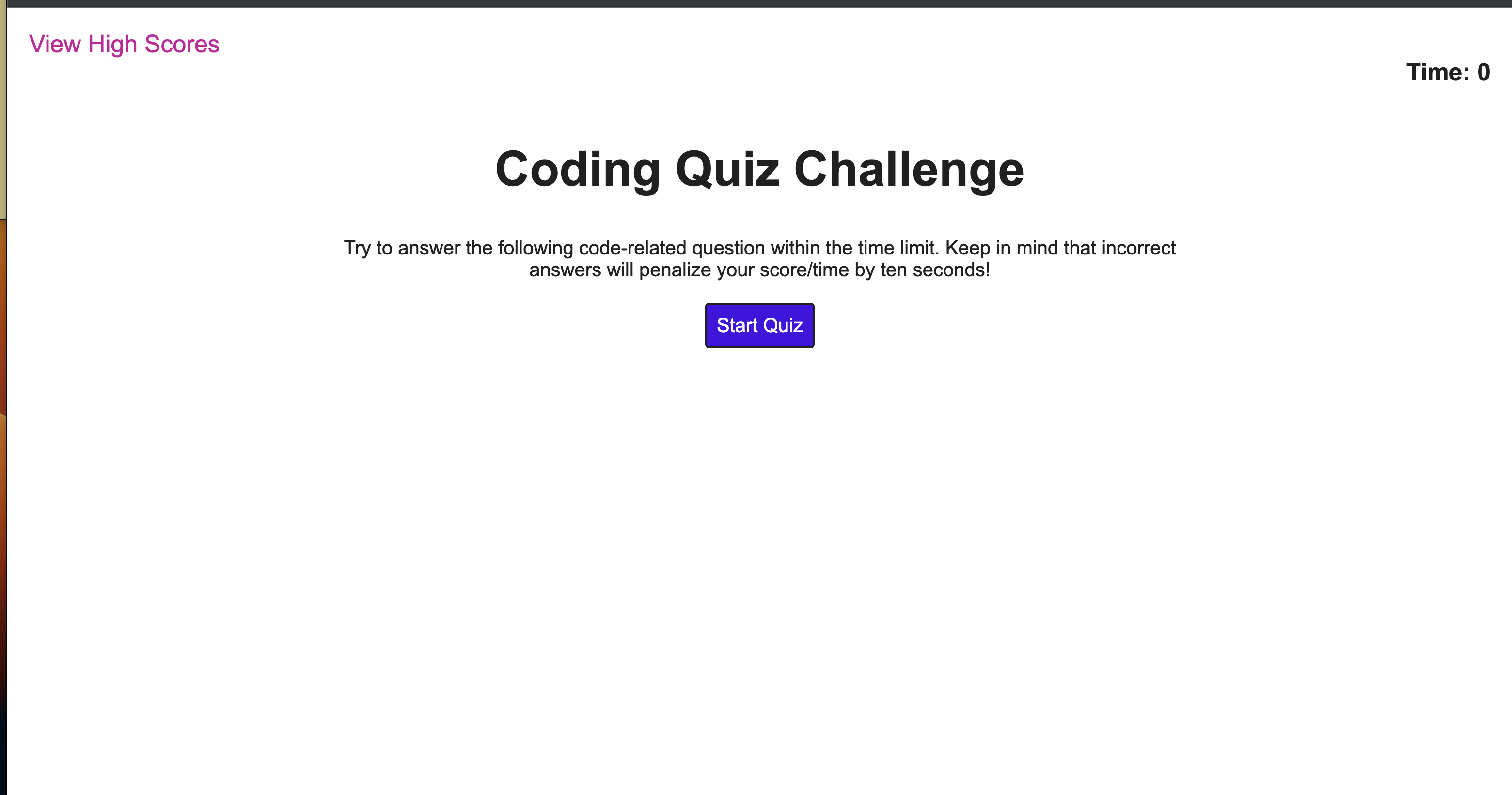 GitHub - MVincent15/CodingQuiz
