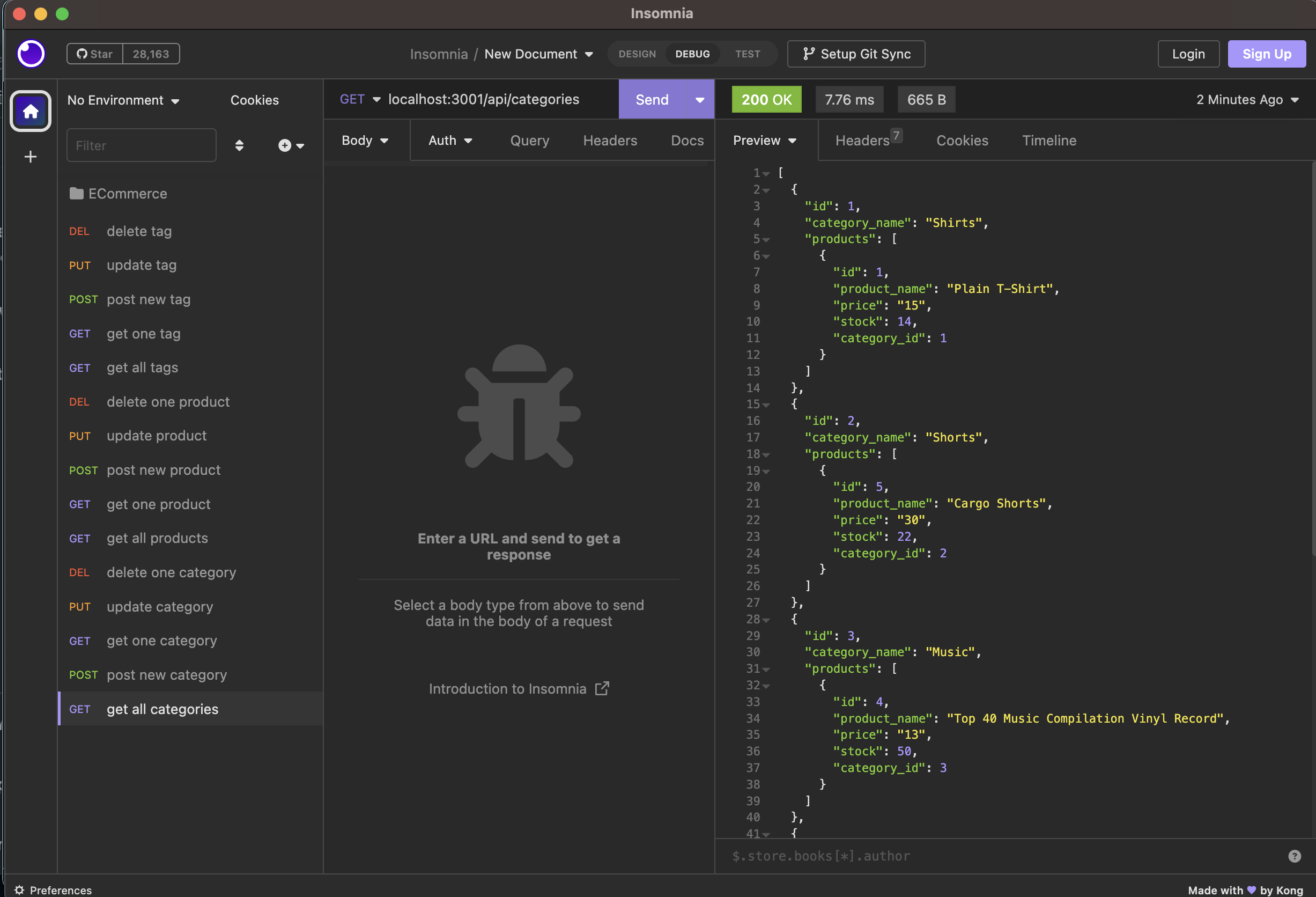 GitHub - MVincent15/ECommerce-Back-End