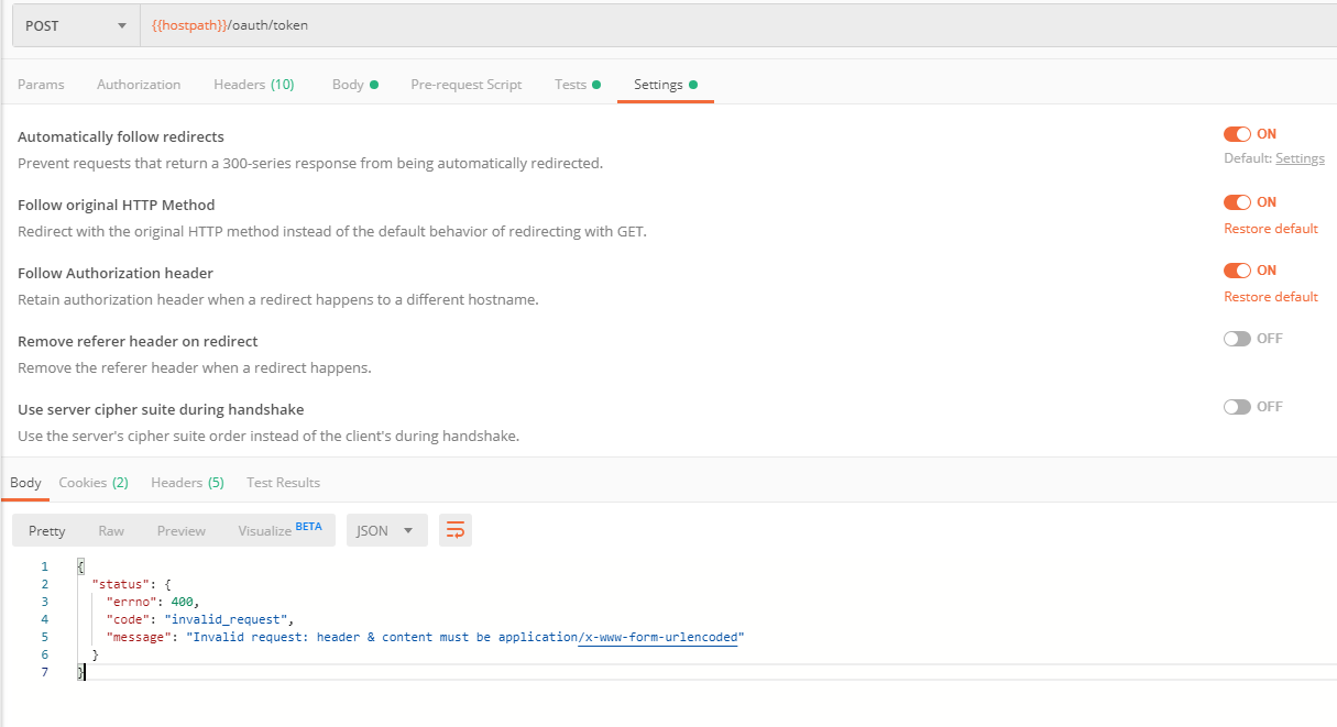 [Bug] Postman doesn't forward the right method when receiving a 301 ...