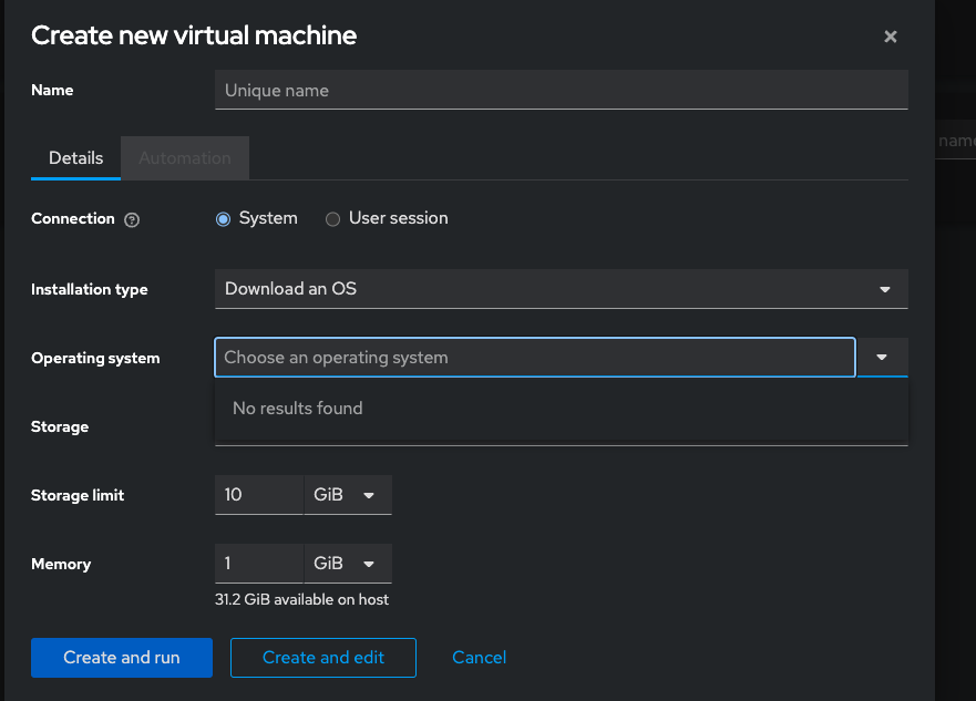 The list of operating systems is empty · Issue #976 · cockpit-project/cockpit-machines · GitHub