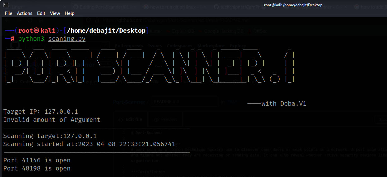 GitHub - DebajitWorks/Port-Scanner: with Debajit