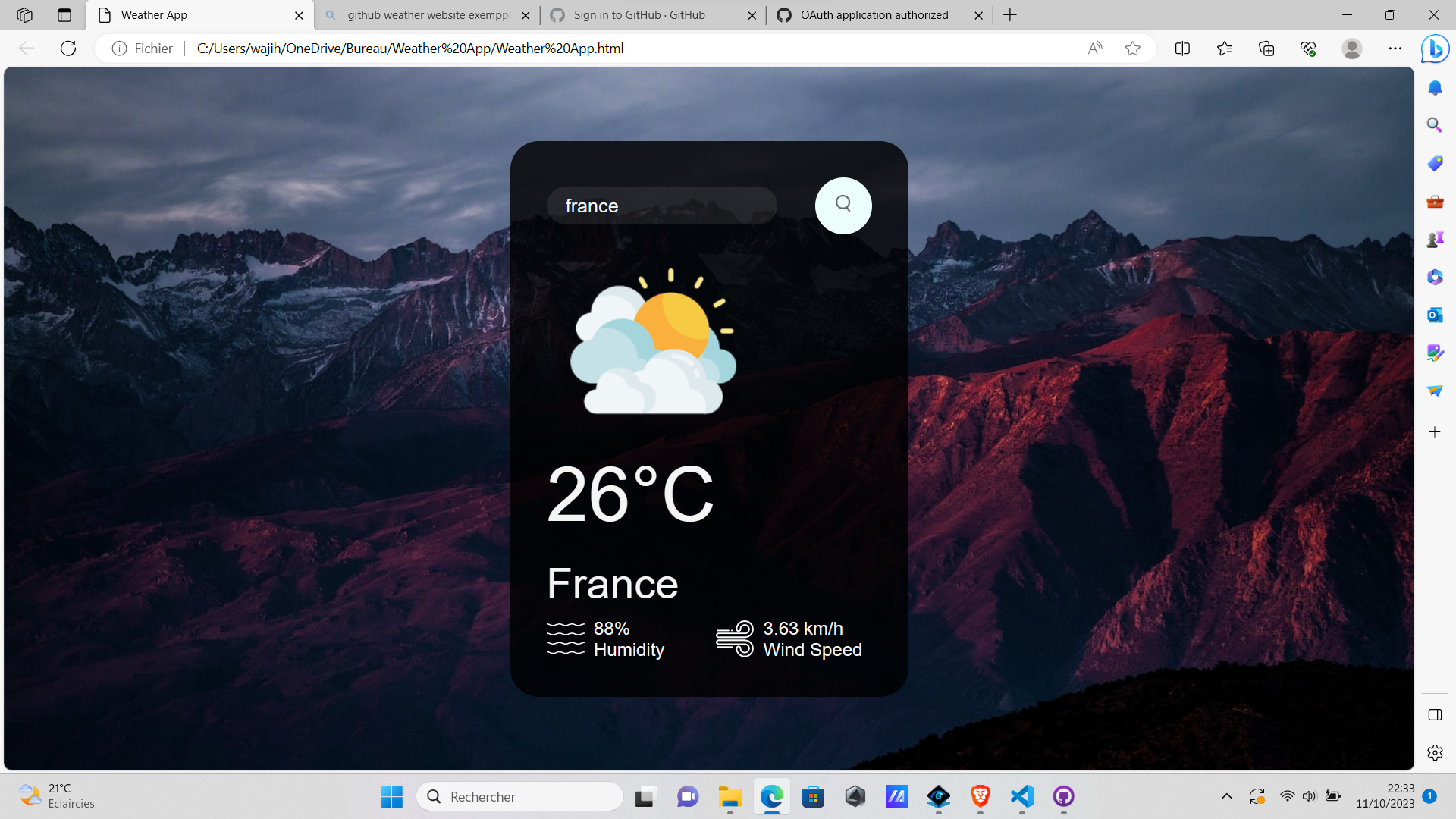 GitHub - wajihZouinkhi/Weather-App: Une application web météo pour obtenir des prévisions ...