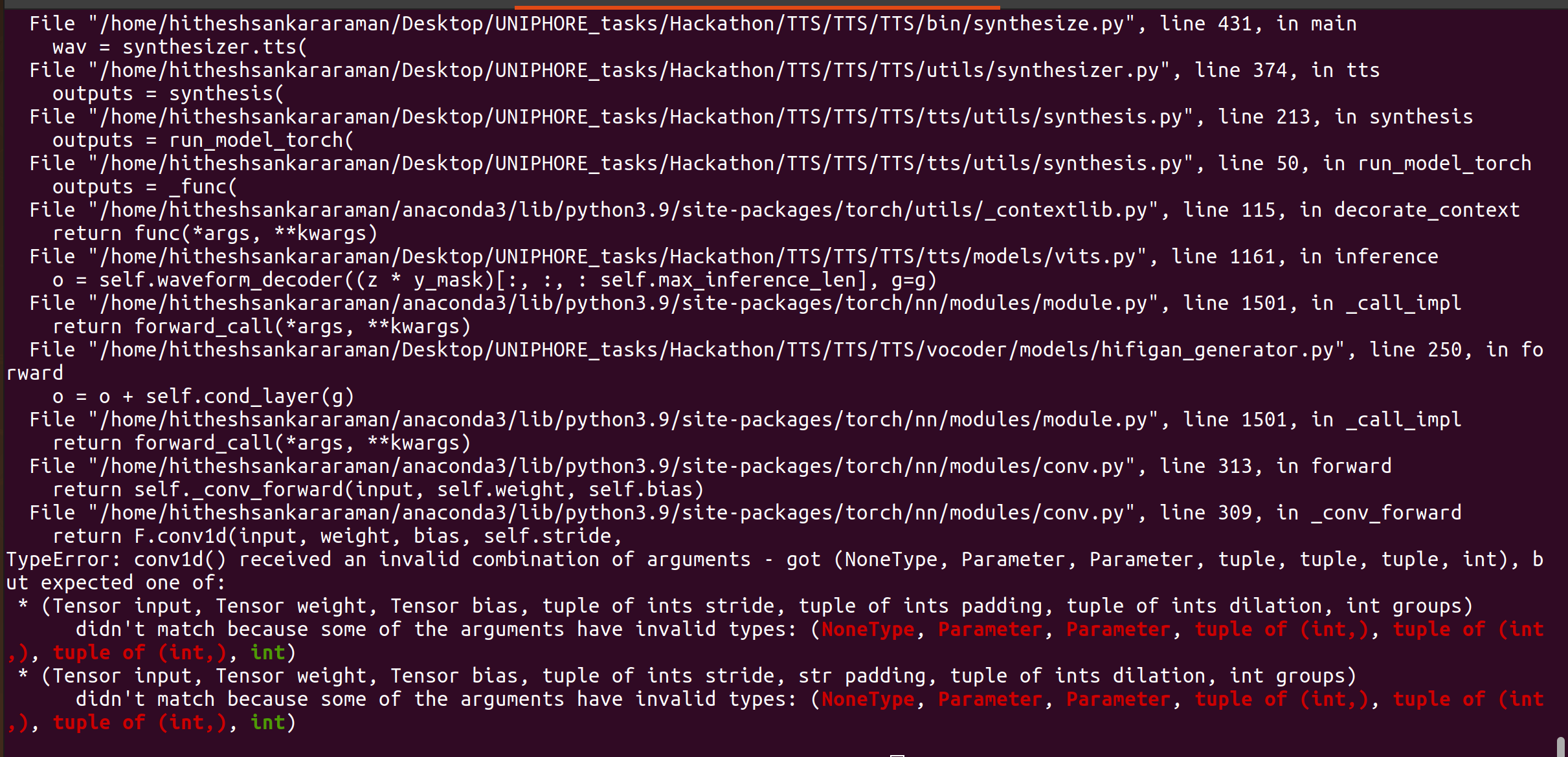Error When Using Your Tts Model After Training · Coqui Ai Tts
