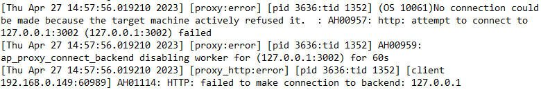 [Bitnami Redmine] No connection could be made because the target machine actively refused it ...