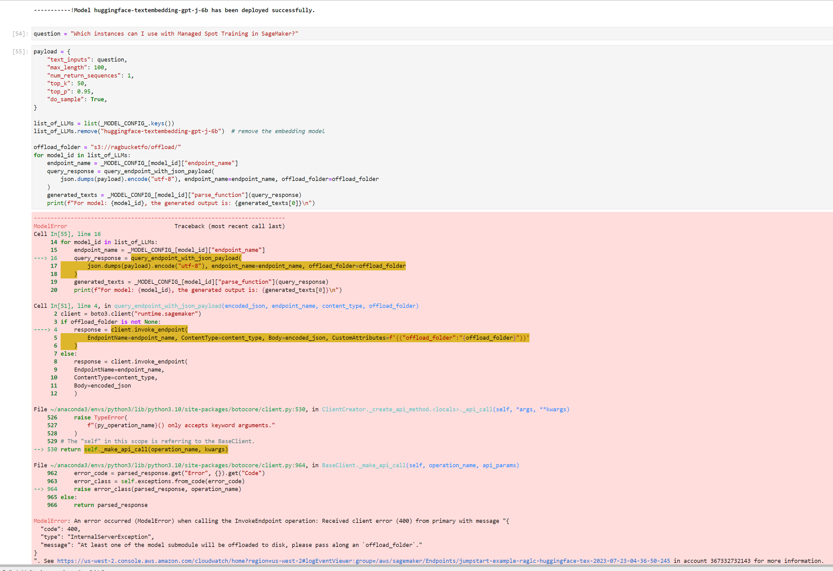 Bug Report · Issue 4336 · Awsamazon Sagemaker Examples · Github 