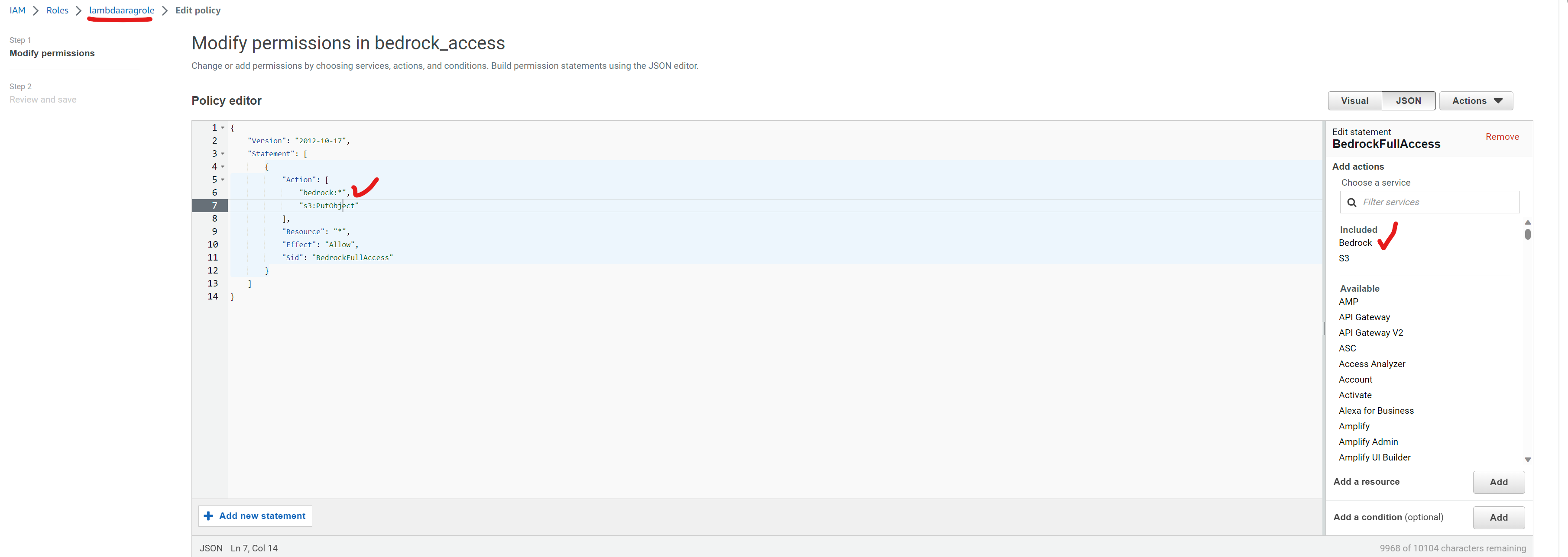 Issue: Amazon Bedrock can't load my credentials when called from a Lambda function · Issue #8800 ...