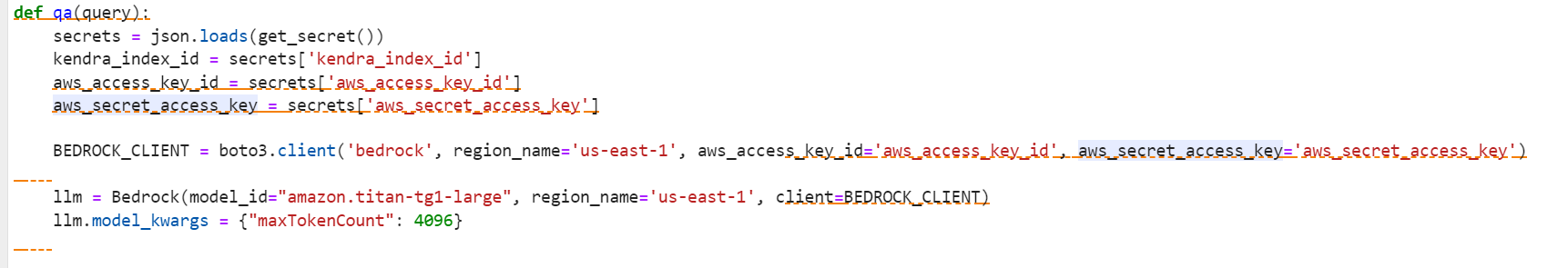 Issue: Amazon Bedrock can't load my credentials when called from a Lambda function · Issue #8800 ...