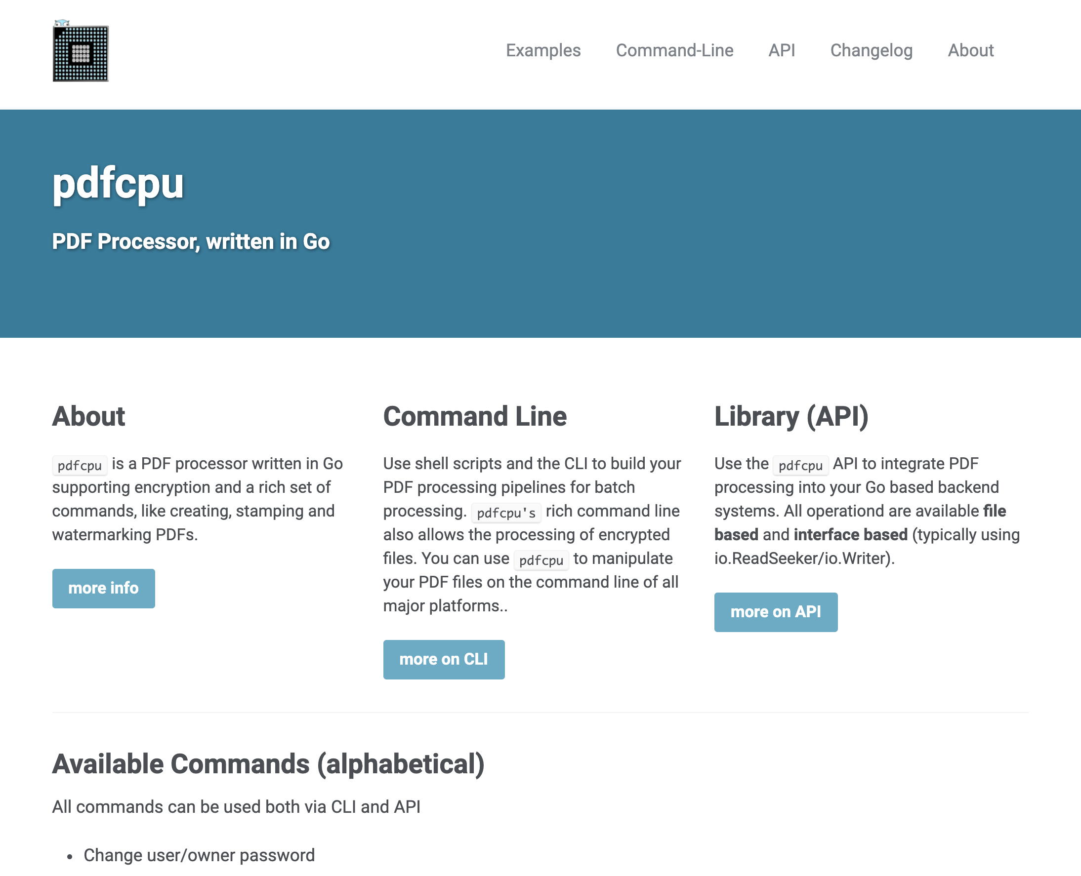 Proposal for documentation (website) update · Issue #274 · pdfcpu/pdfcpu · GitHub