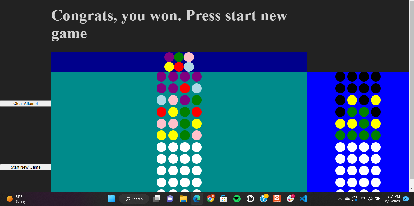 GitHub - Corvus929/break-code: Mastermind: A code guessing game. Try to ...