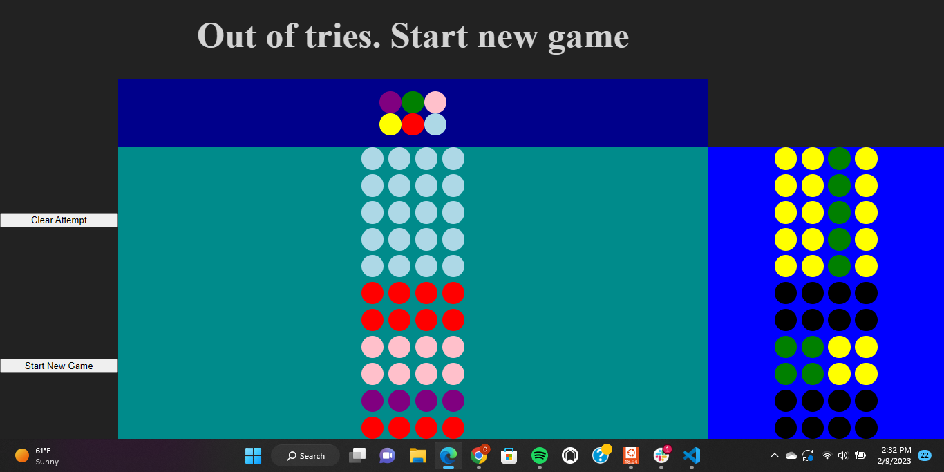 GitHub - Corvus929/break-code: Mastermind: A code guessing game. Try to ...