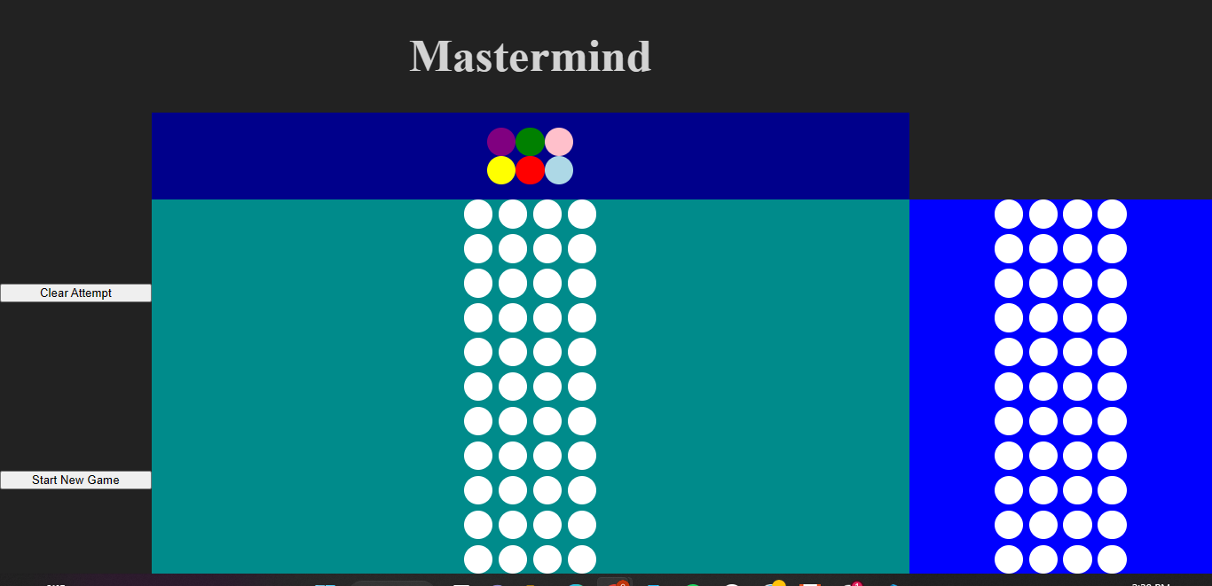 GitHub - Corvus929/break-code: Mastermind: A code guessing game. Try to guess the 4 color combo ...