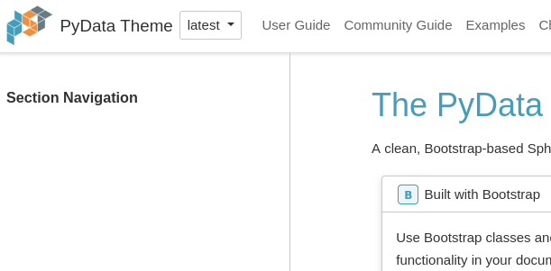 sidebar issue w/ 0.11.0rc2 · Issue #976 · pydata/pydata-sphinx-theme · GitHub