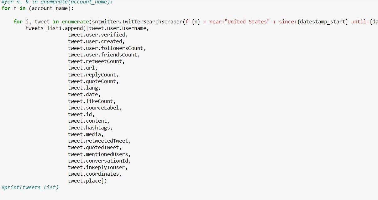 snscrape multiple iterative search not working · Issue #770 · JustAnotherArchivist/snscrape · GitHub