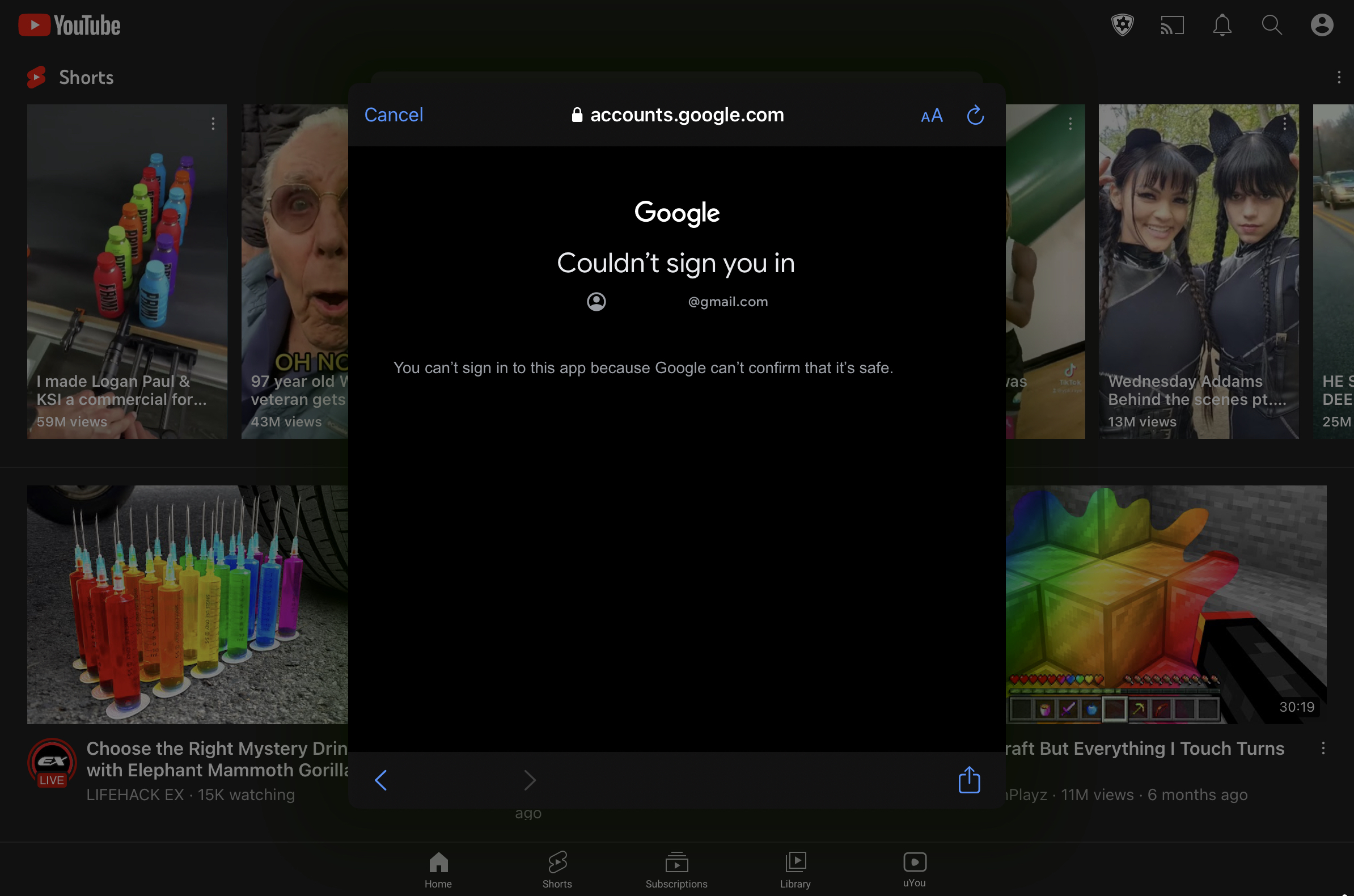 [Bug] Can’t sign in error has returned · Issue #992 · qnblackcat/uYouPlus · GitHub