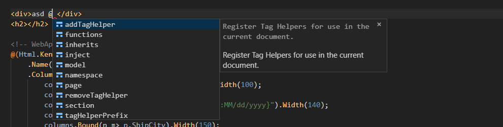 # in file paths results in 0 C#/HTML completion · Issue #14323 · dotnet/aspnetcore · GitHub