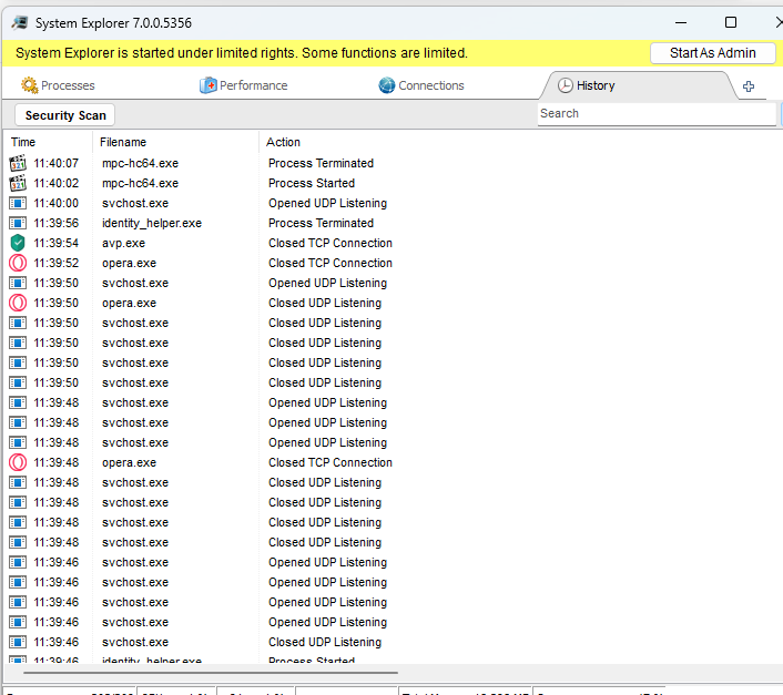 History Tab · Issue 1574 · Winsiderss Systeminformer · Github