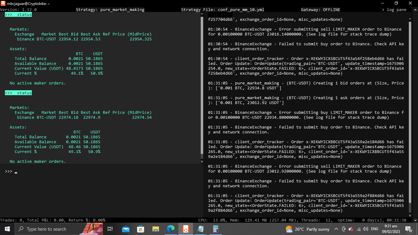 Failed to Submit buy order to Binance. Check API key and Network connection. · Issue #6087 ...