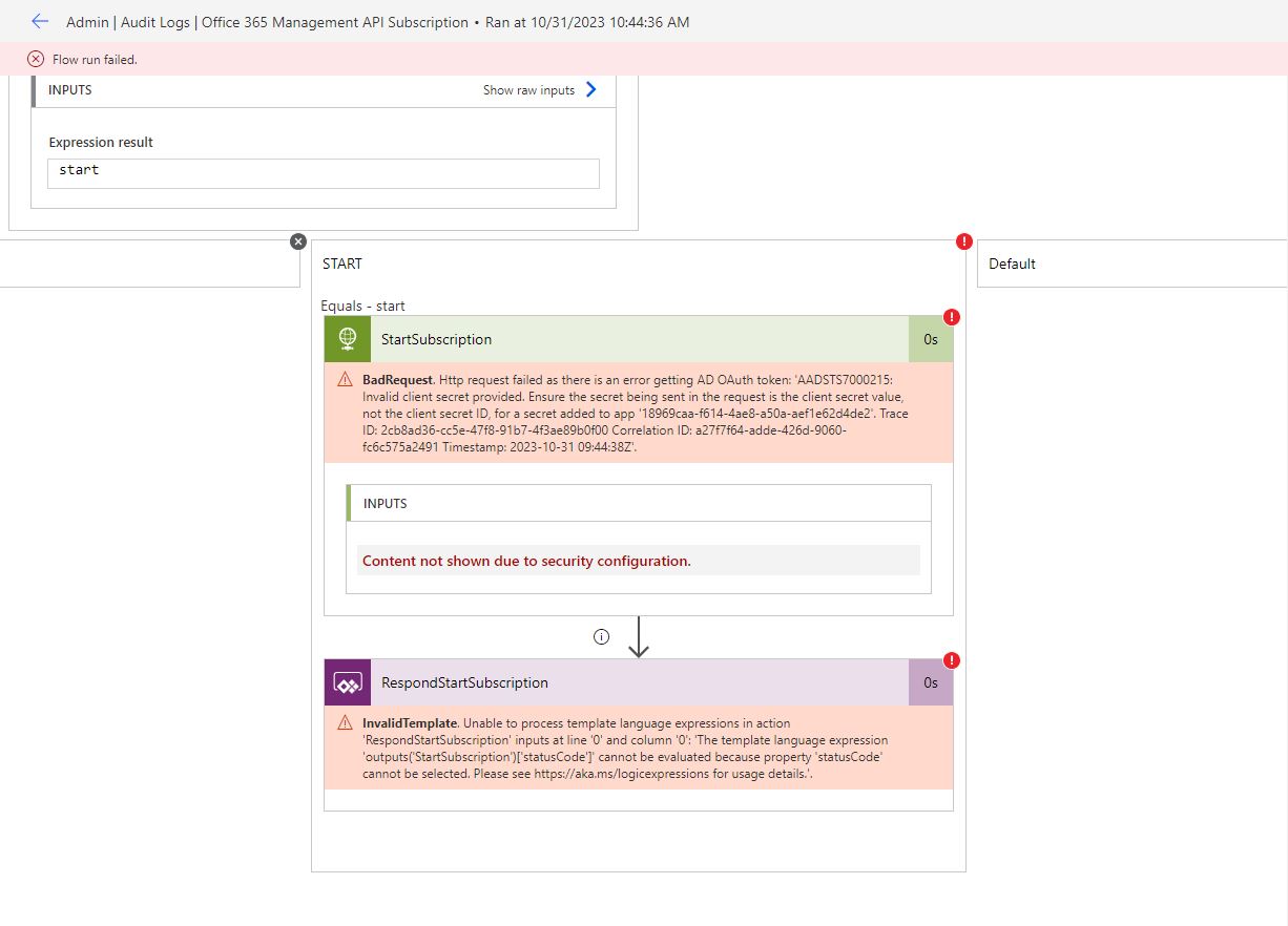 Coe Starter Kit Bug Issue Title Admin Audit Logs Office 365 