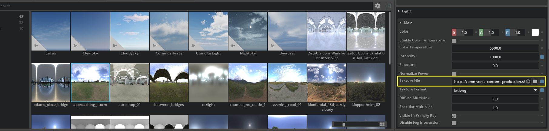 Texture File property in Dome Light broken when Cesium for Omniverse is ...