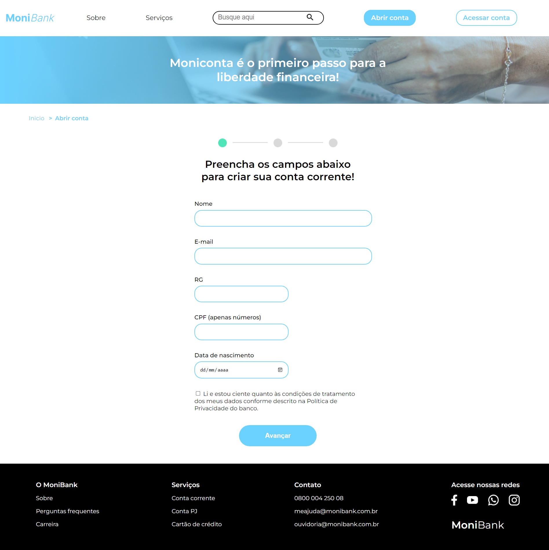 GitHub - weberstefani/monibank-projeto-alura