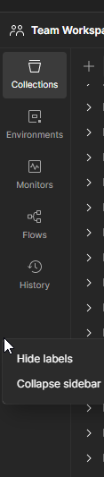 Cannot Configure Sidebar In Team Workspace · Issue 12020 · Postmanlabs Postman App Support · Github