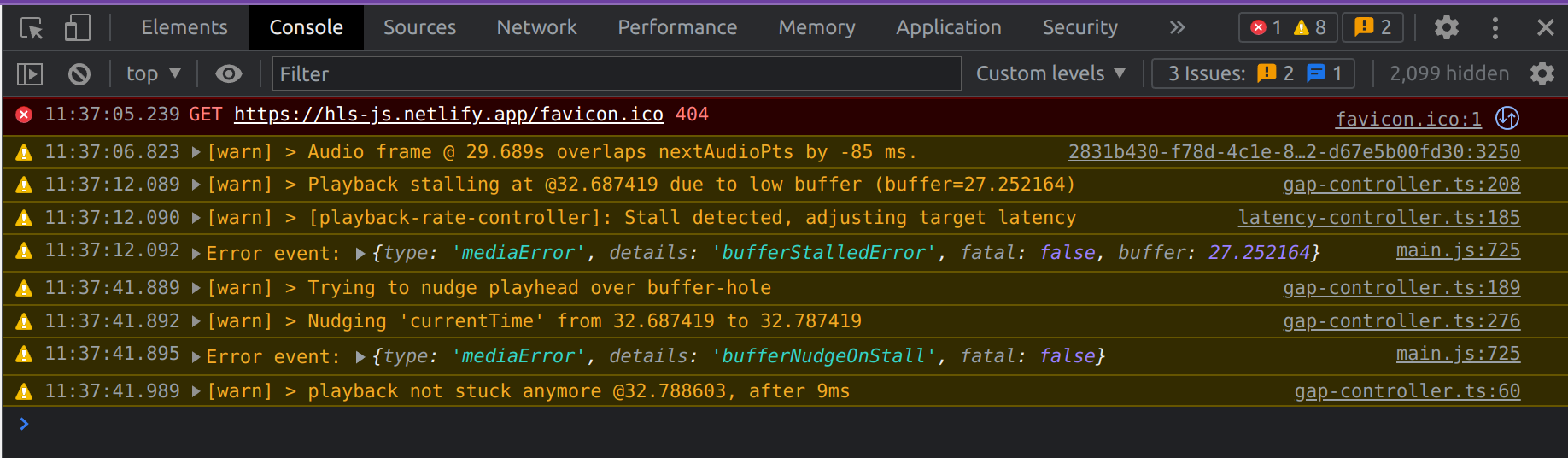 Bufferstallederror Playback Stalling Due To Low Buffer Despite Full Buffer · Issue 4342