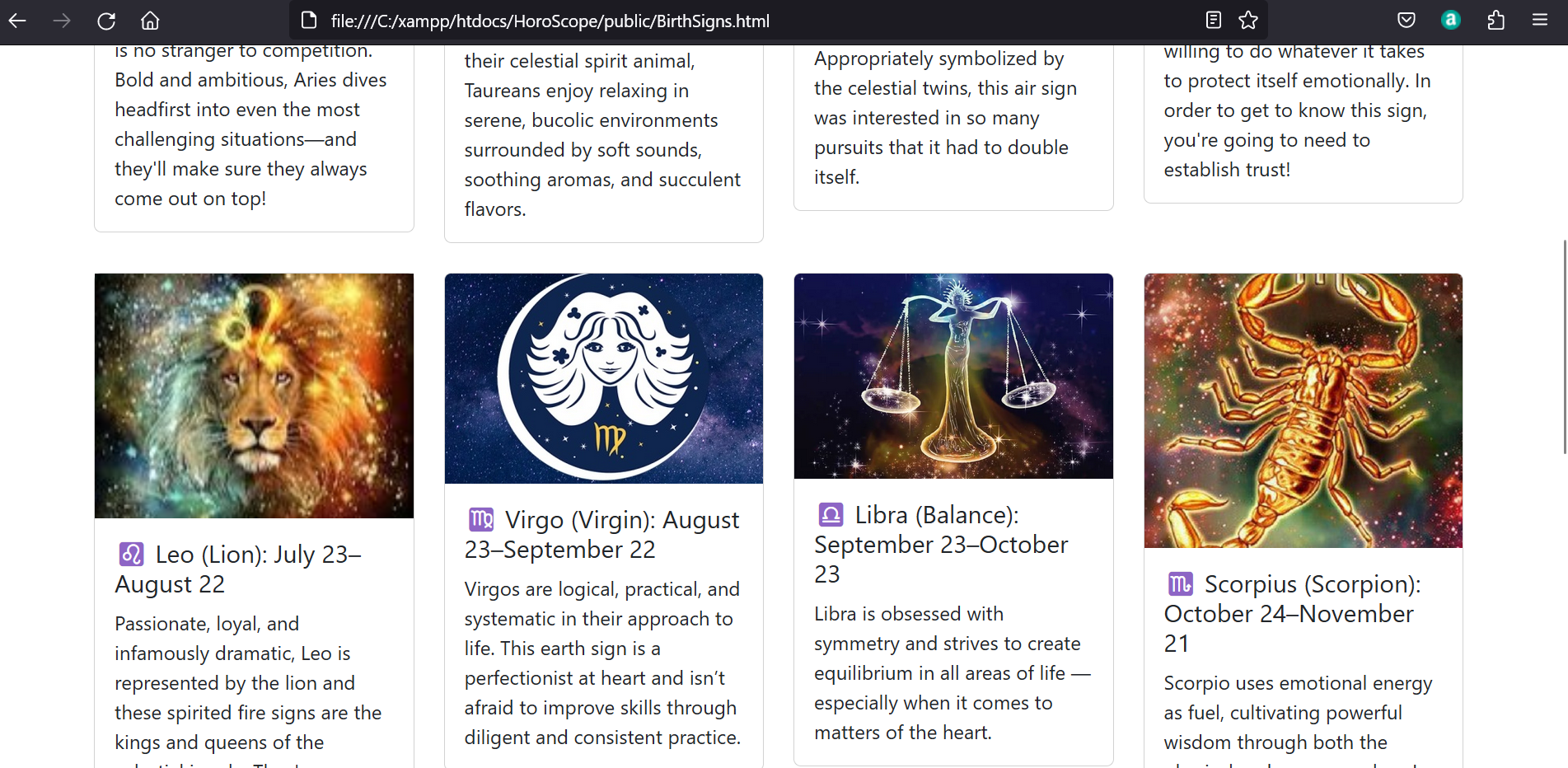 GitHub - saylinpatil/AstroTalks: Developed a website which shows information of various zodiac ...