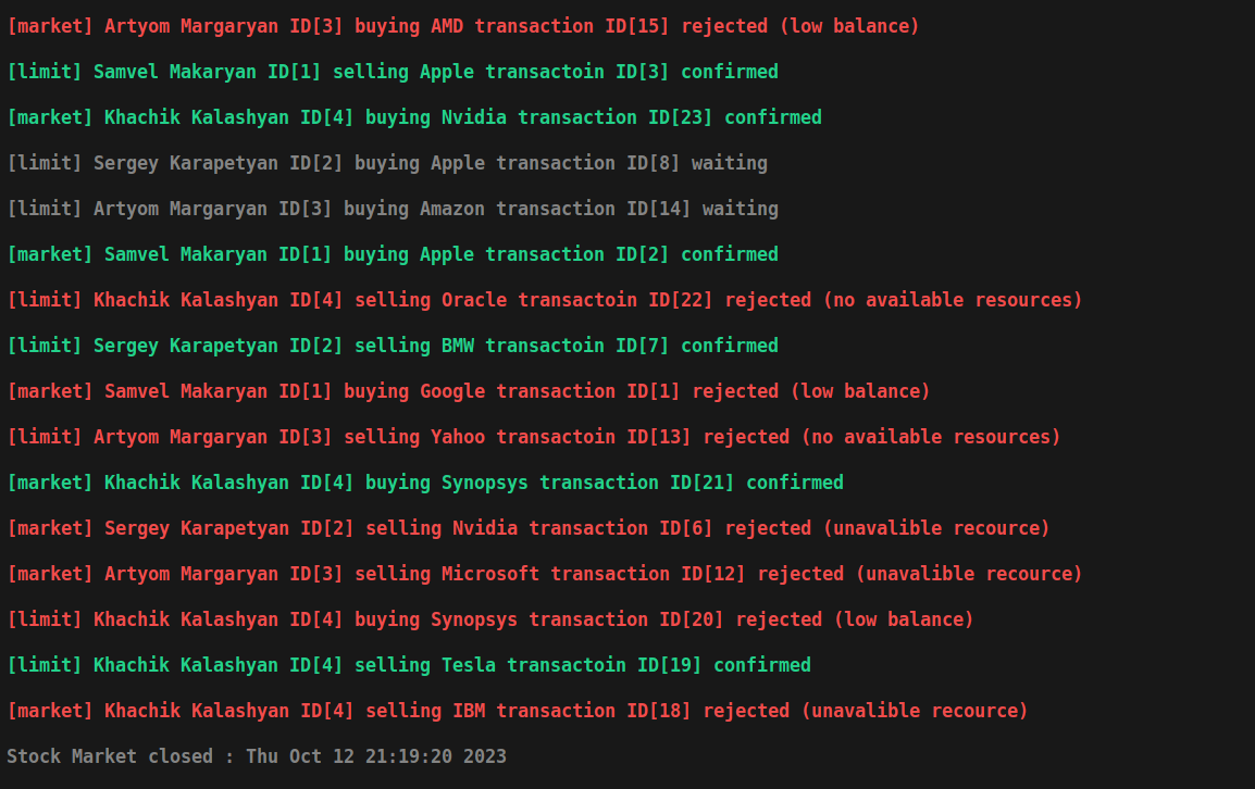 GitHub - SamvelMakaryan/TradingSystem