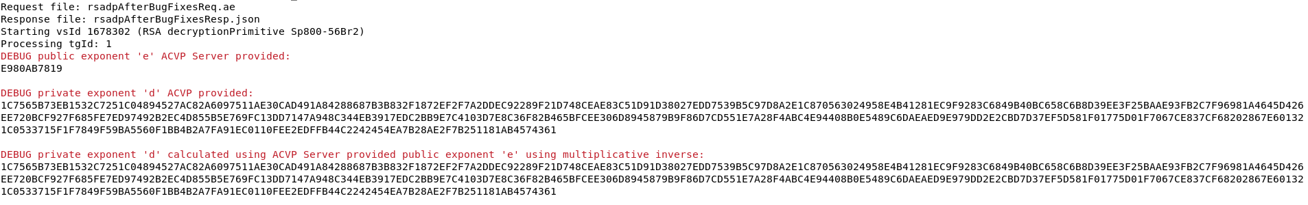 Rsa Decryption Primitive Sp800 56br2 Standardcrt Calculations Issue With Inconsistency Across
