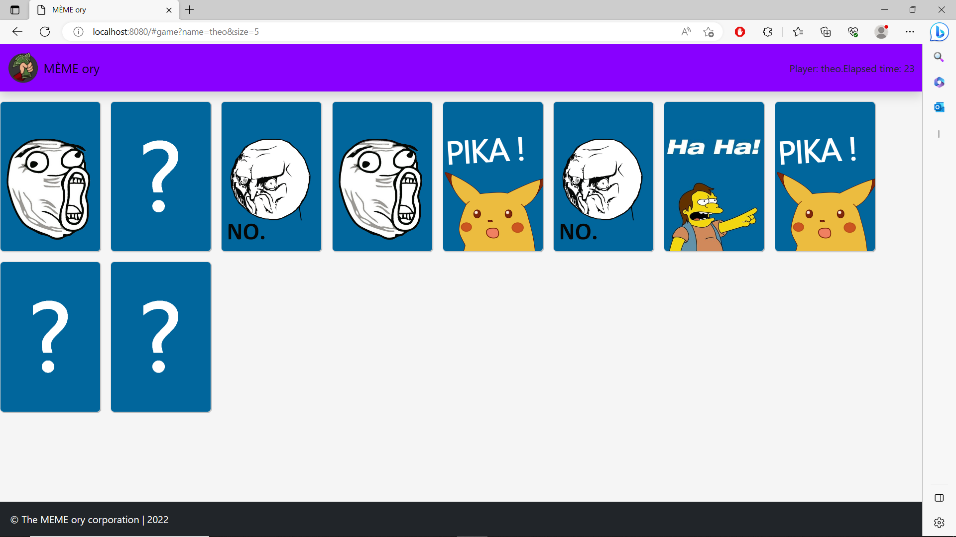 GitHub - theogenix/Meme-ory