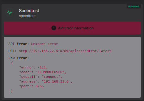 [Bug] Speedtest API Error · Issue #992 · gethomepage/homepage · GitHub
