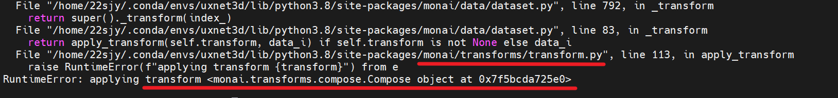 换成自己的数据集（512*521*20的3d核磁影像）后训练报错如下，想请教一下如何修改？另一个问题是：Number of classes for segmentation: 2能否使用 ...