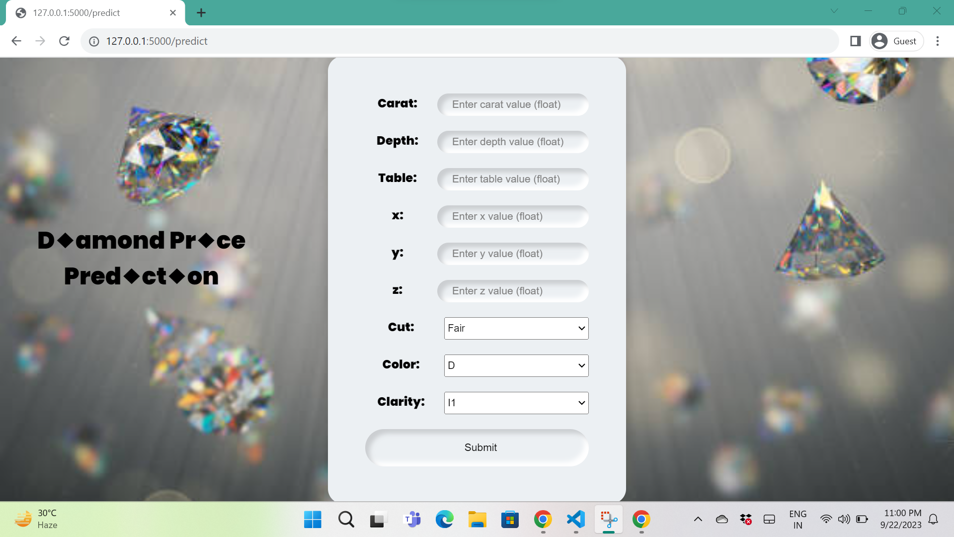 GitHub - VaishnaviSh14/DiamondPricePrediction: 🔷 Diamond Price ...