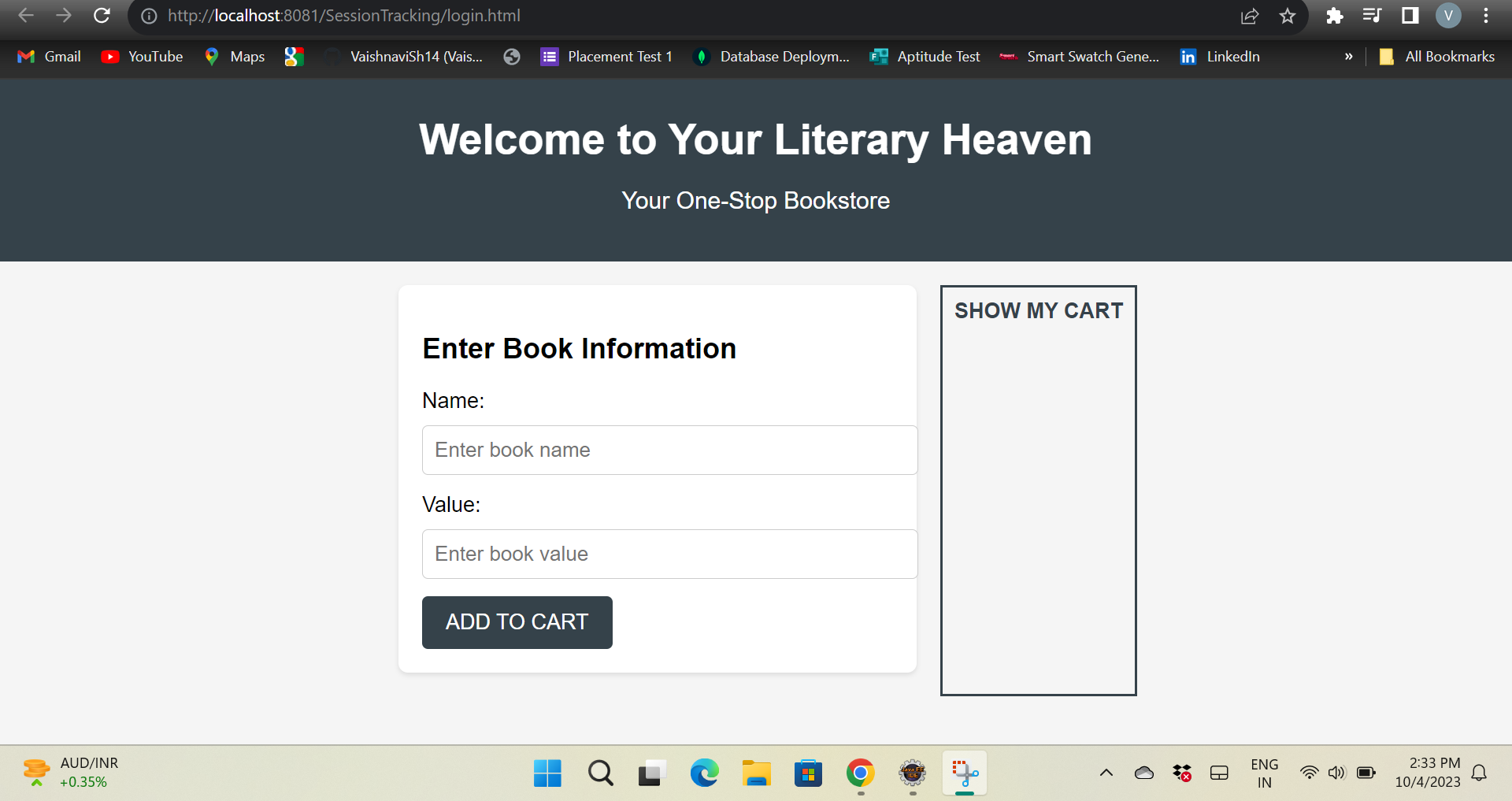 GitHub - VaishnaviSh14/SessionTrackingInServlet: Welcome to the ...
