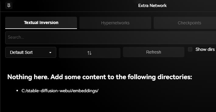 [Bug] Extra Network > Textual Inversion - Tab error · Issue #368 · lobehub/sd-webui-lobe-theme ...