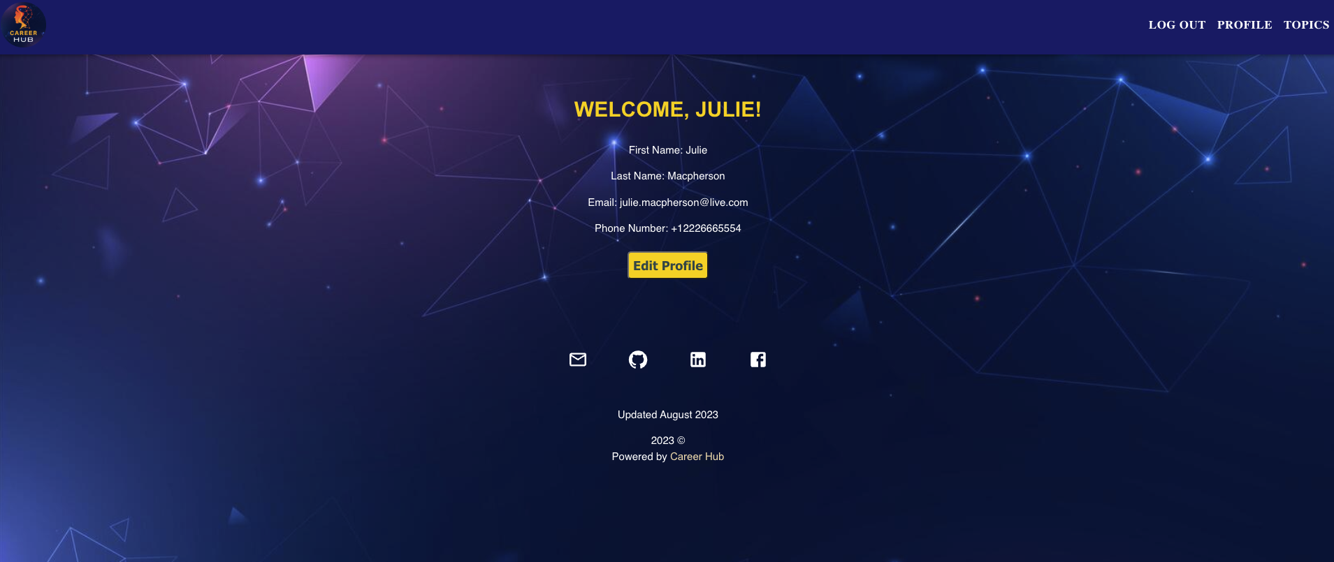 GitHub - julie-mac/CareerHub