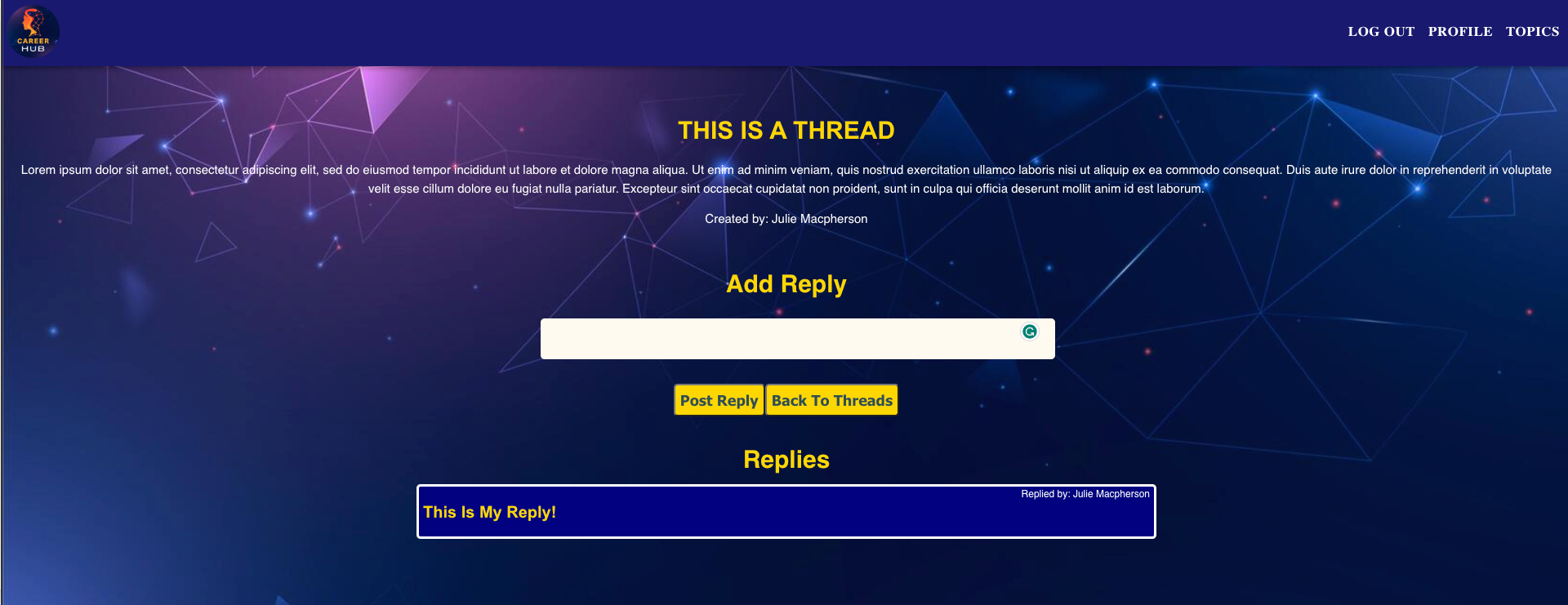 GitHub - julie-mac/CareerHub