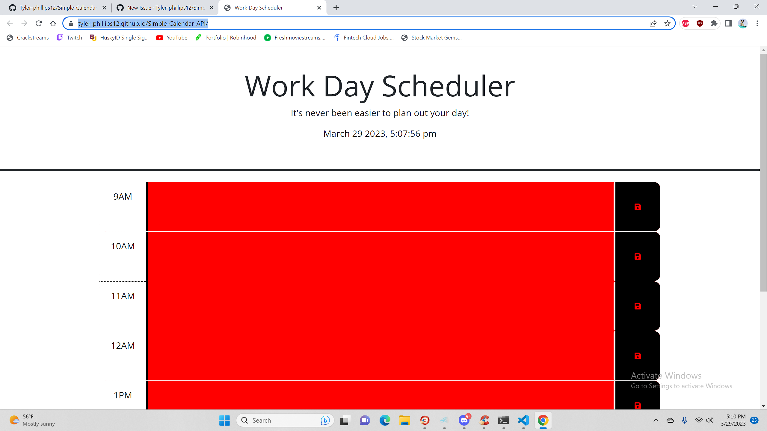 GitHub - Tyler-phillips12/Simple-Calendar-API