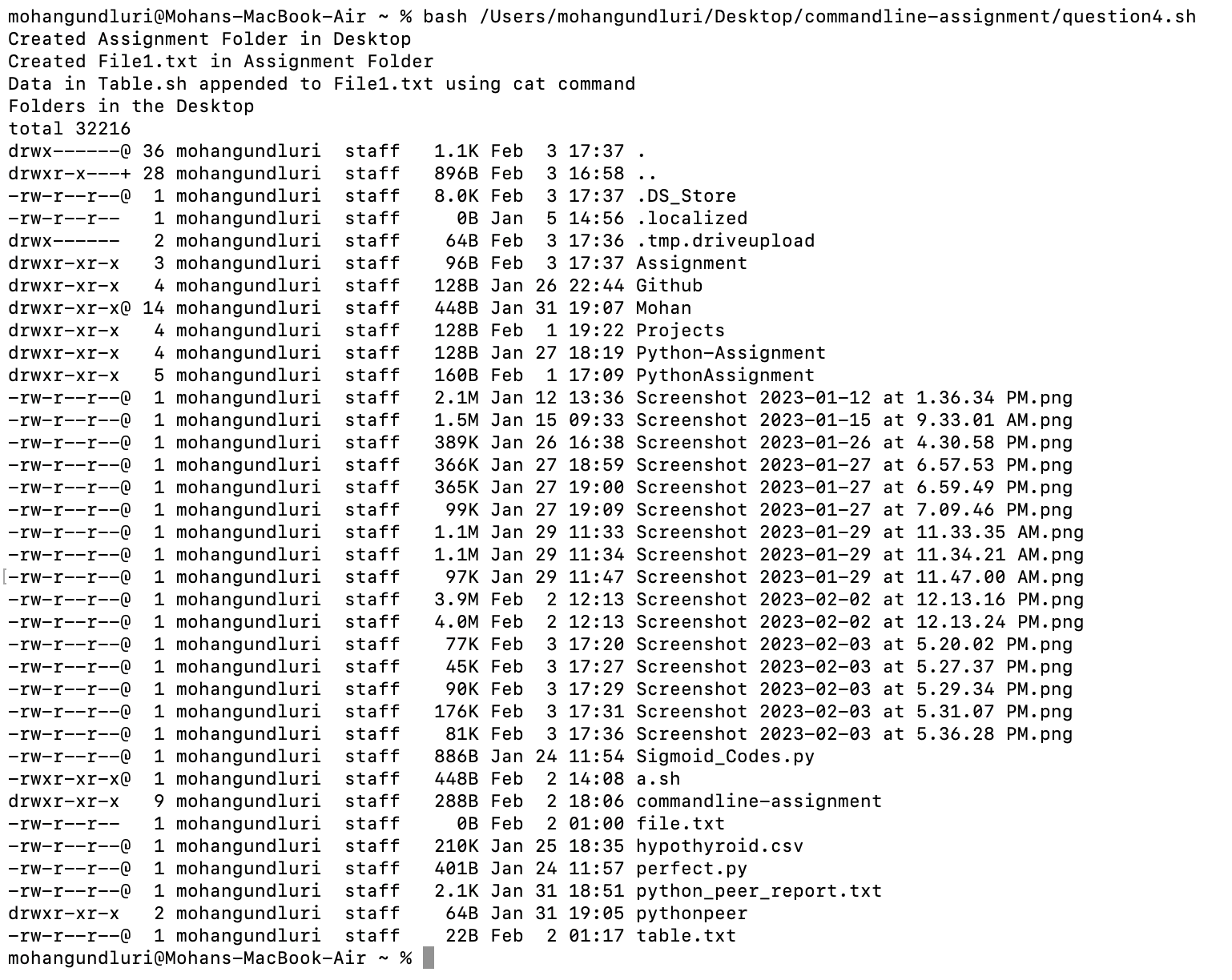 GitHub - mohangundluri2510/commandline-assignment