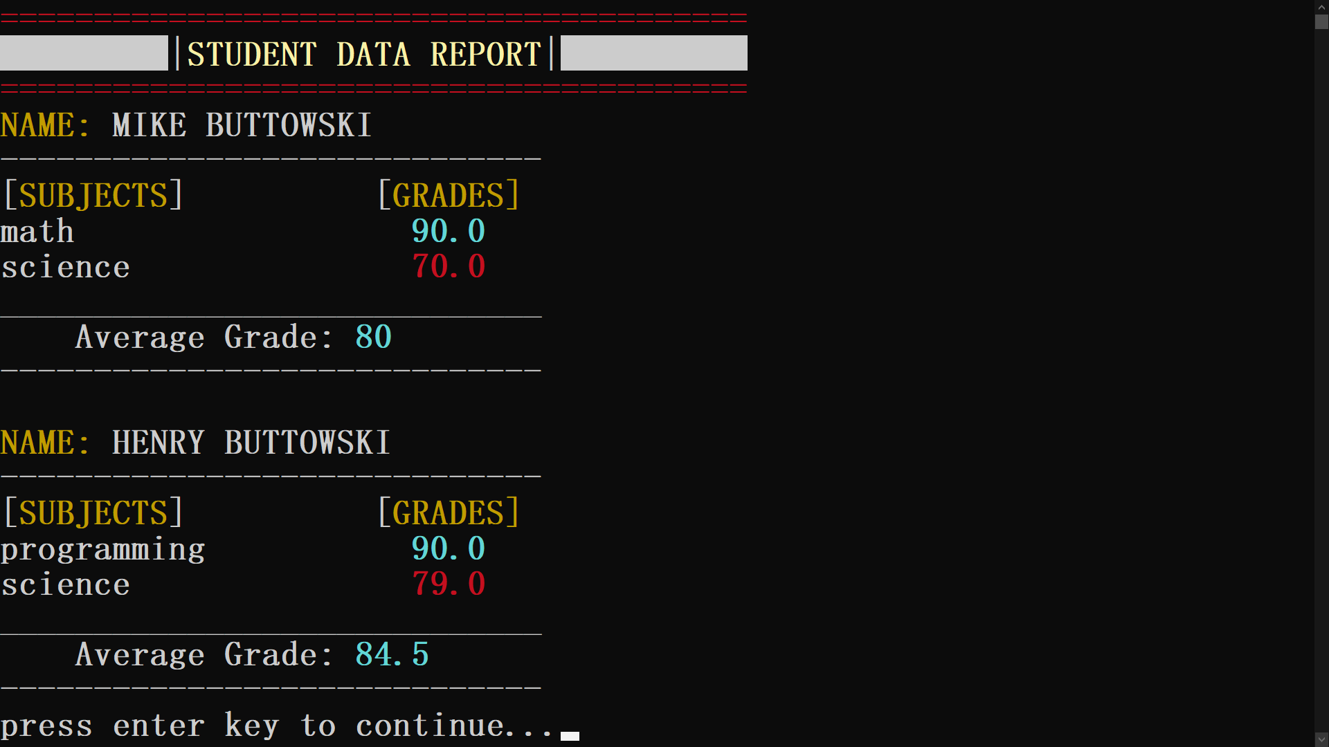 GitHub - JohnCipher777/StudentGrade_SystemTracker: A simple grade system tracker