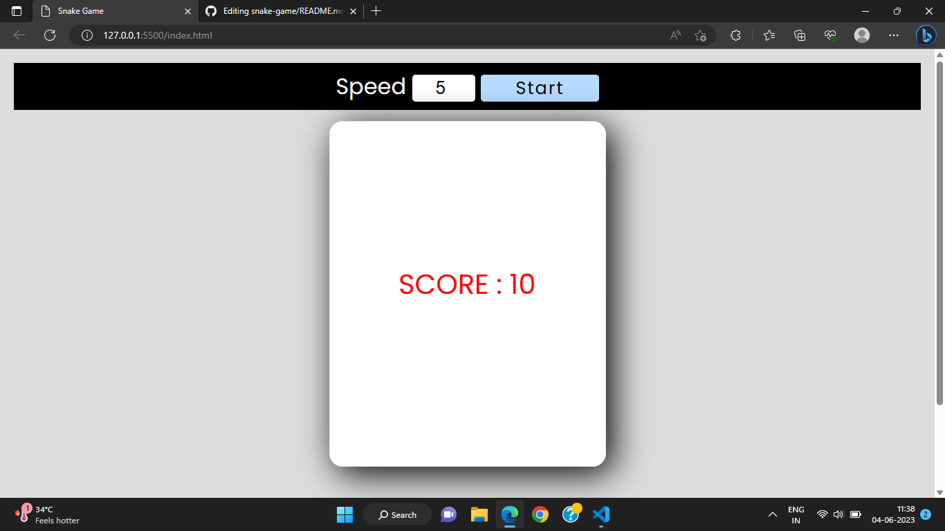GitHub - tanishahaha/snake-game: The Snake Game is created using Html, Css and Javascript.