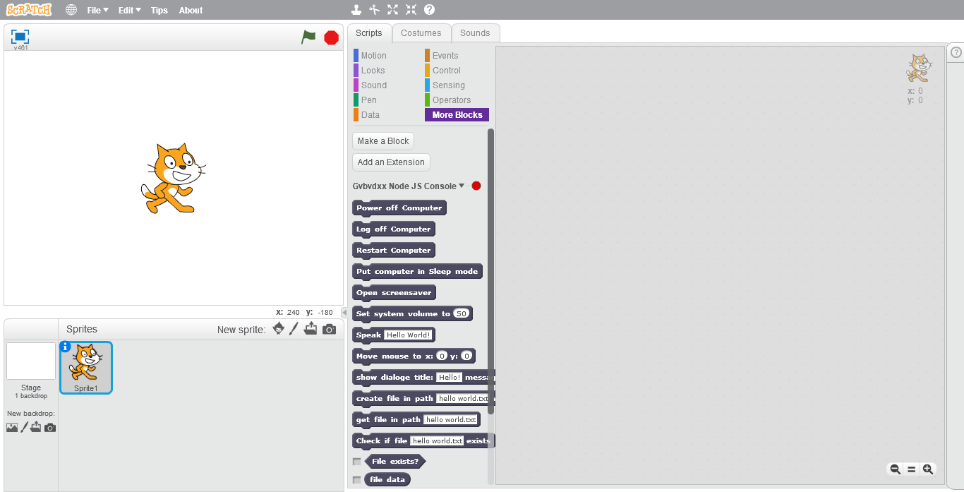 GitHub - gvbvdxx/GvbvdxxScratch2.0NodeConsole: Do a lot of more stuff with scratch 2.0 HTTP ...