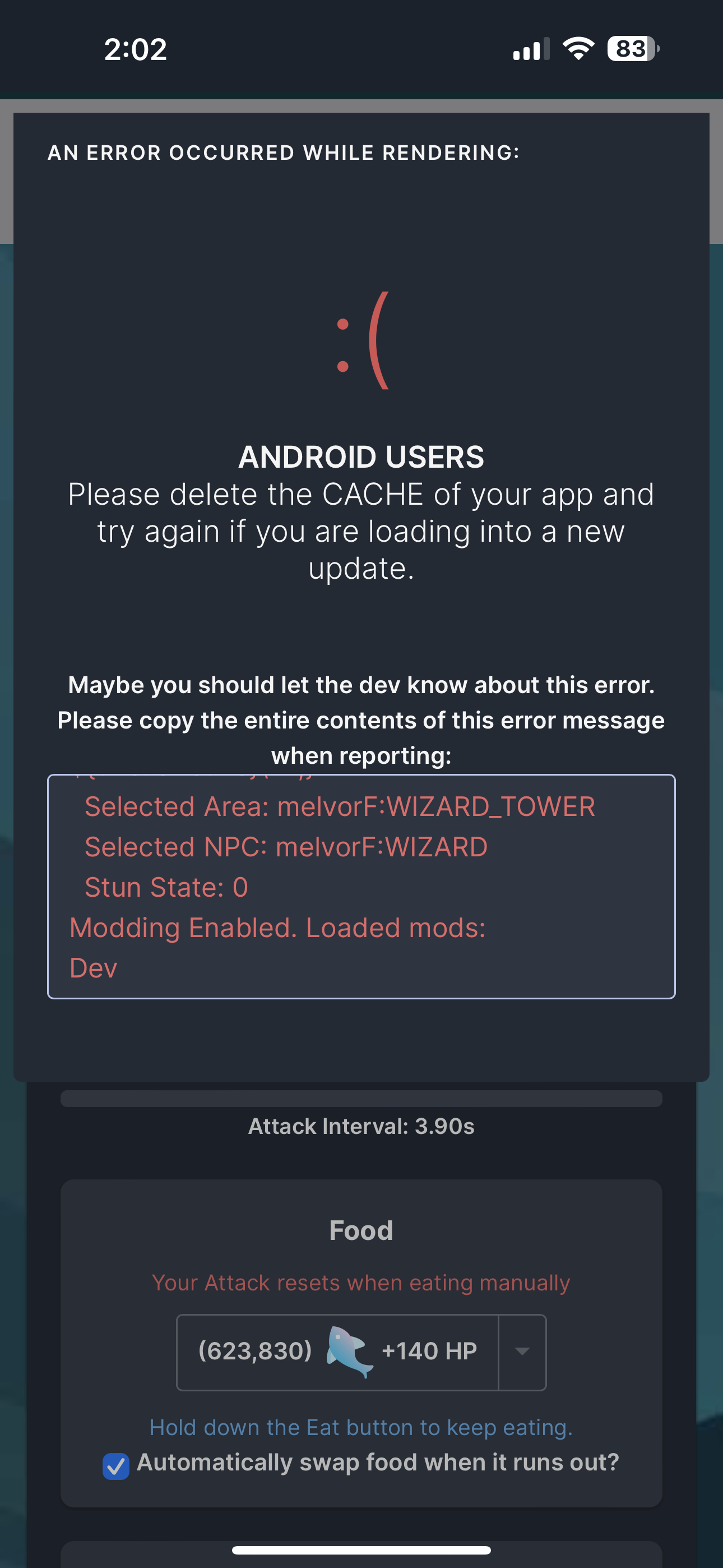 [Bug]: · Issue #3190 · MelvorIdle/melvoridle.github.io · GitHub