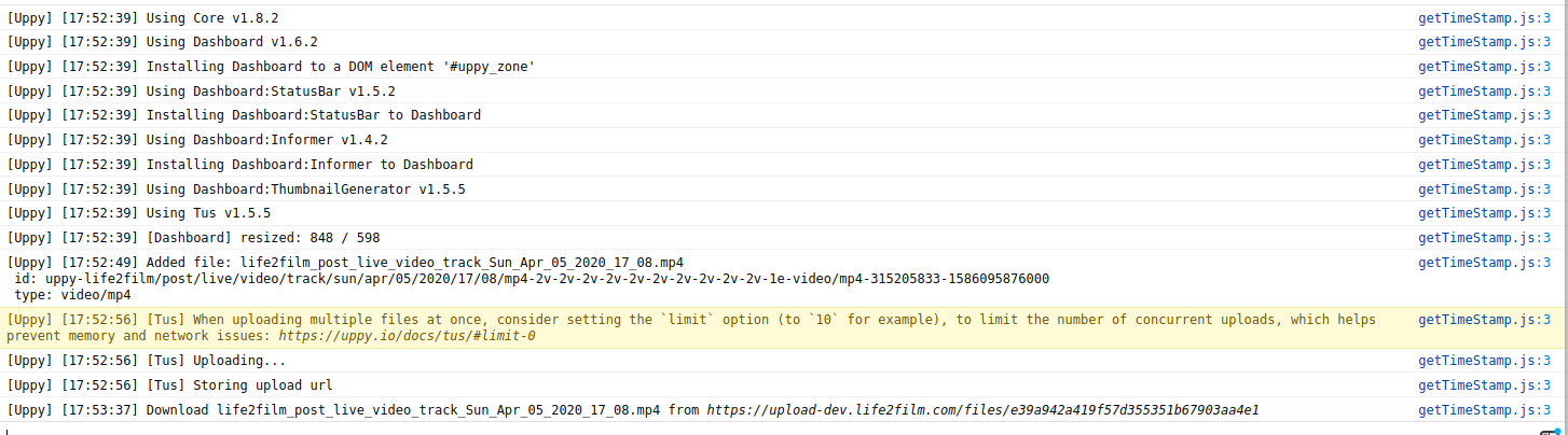 File upload process not showing in Uppy/Tusd Go · Issue #2157 · transloadit/uppy · GitHub